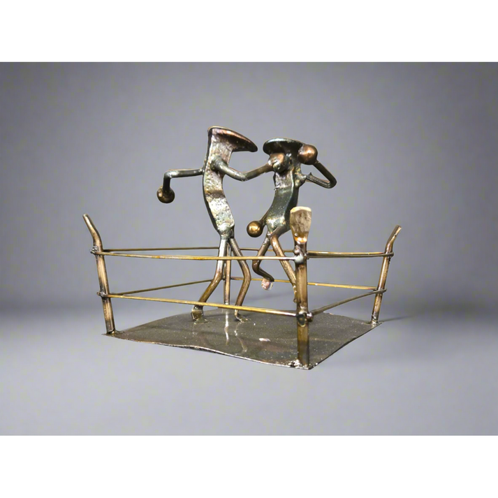 Boxing Ring - Intense Railroad Spike Sculpture – Roland Metal Art