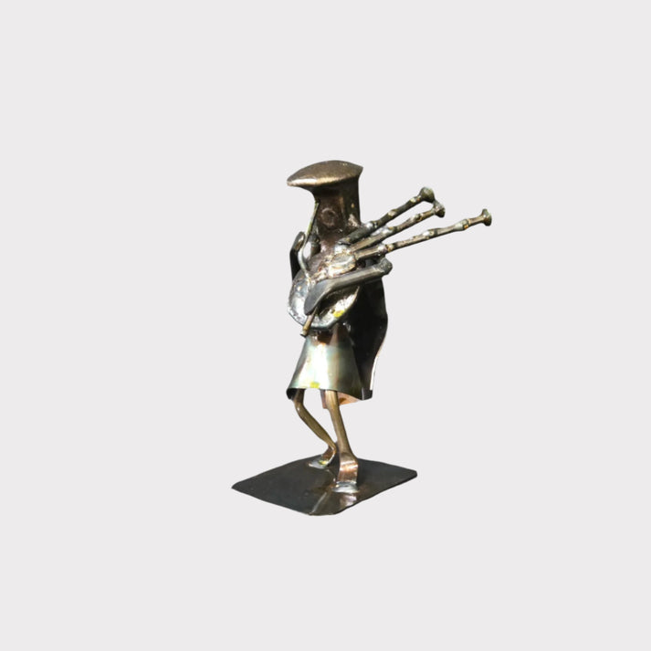 Bagpipe - Highlander Themed Railroad Spike Figurine | Roland Metal Art