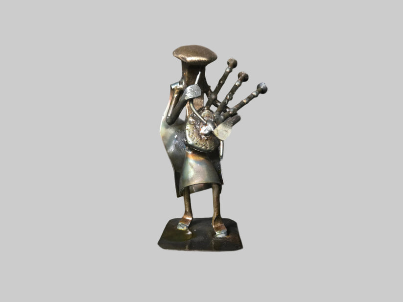 Bagpipe - Highlander Themed Railroad Spike Figurine | Roland Metal Art