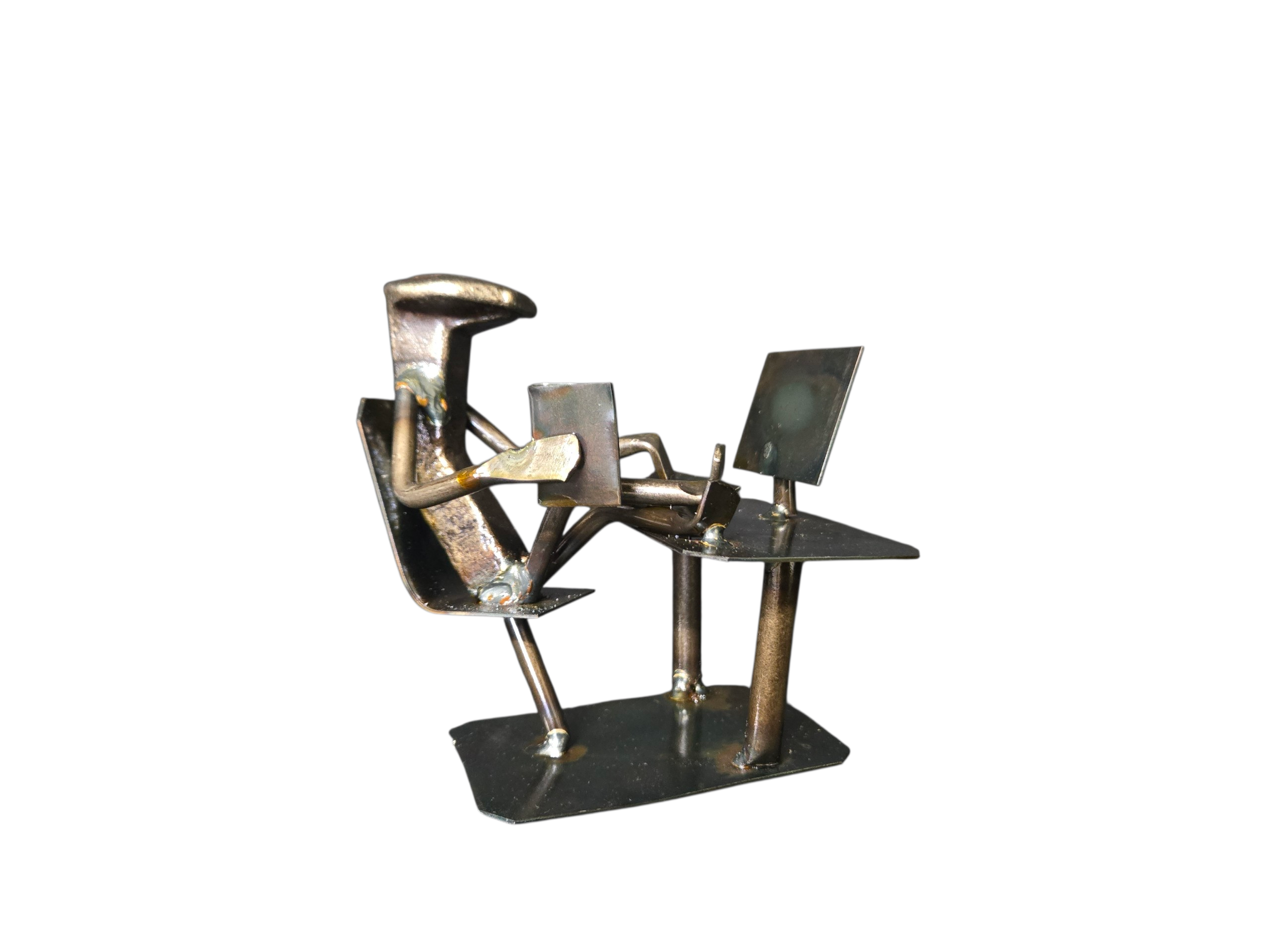 Computer - Railroad Spike Sculpture | Roland Metal Art
