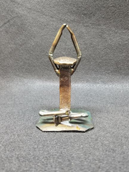Yoga - Railroad Spike Art Sculpture – Roland Metal Art
