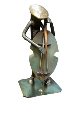 Bass Fiddle - Melodic Railroad Spike Sculpture | Roland Metal Art